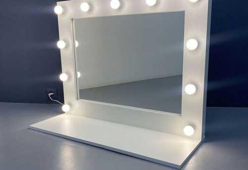 Зеркало с лампочками подвесное
