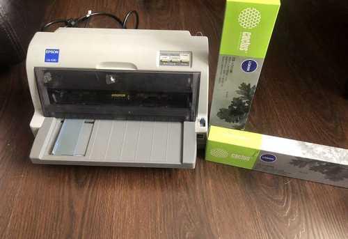 Матричный принтер epson lq-630 с картриджами