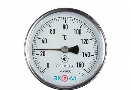 Термометр осевой экомера дк80 160С биметаллический