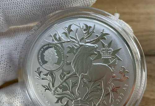 Серебряная монета Герб Австралии. Квинсленд
