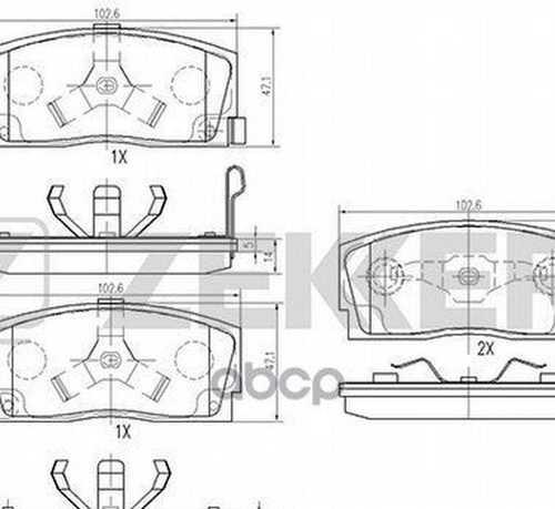 Колодки торм. диск. передн. Daihatsu Applause I