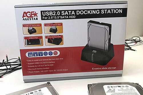 Док станция для HDD AgeStar + Два диска