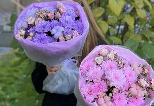 Букет цветов с доставкой Розы Хризантемы