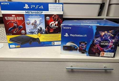 Sony PS4 Slim + PS VR rev.2 + 2 PS Move