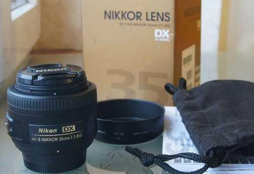 Объектив nikon 35mm f 1.8g af s dx nikkor новый