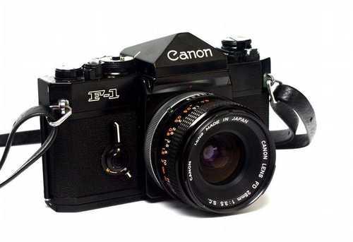 Canon F-1 + Canon lens FD 28mm f3.5 S.C