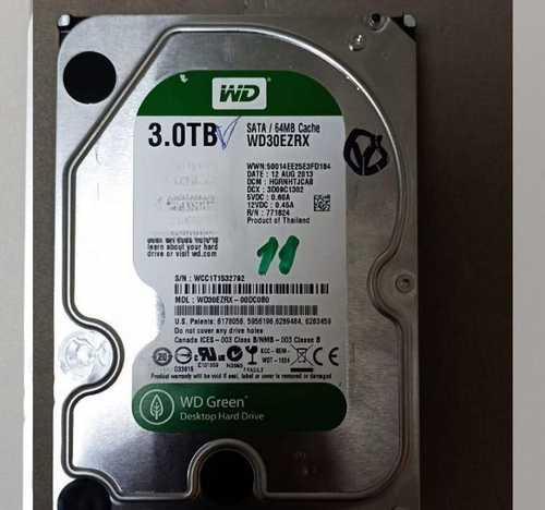 Жесткий диск wd green 3tb