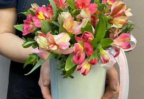 Корзина с альстромерией цветы и подарки на день ро