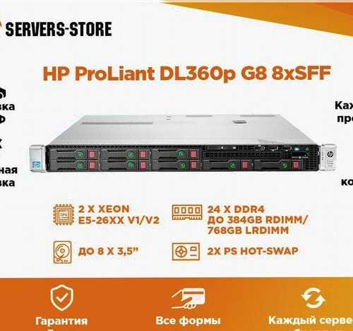 Сервер HP ProLiant DL360p G8 8xSFF