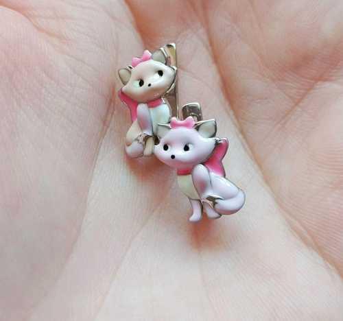 Серьги серебряные детские