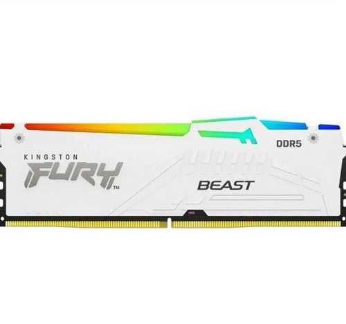 Kingston DDR5 16GB 6800MHz fury Beast White RGB XMP CL34 1.4V (KF568C34BWA-16)