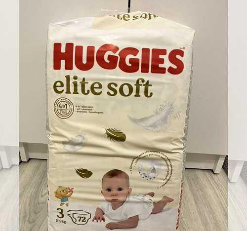 Памперсы huggies elite soft 3