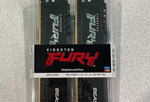 Новая Kingston Fury 32Gb (16x2) 3200MHz (ситилинк)