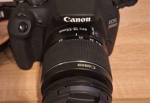 Зеркальная фотокамера Canon EOS2000DKit18-55DC