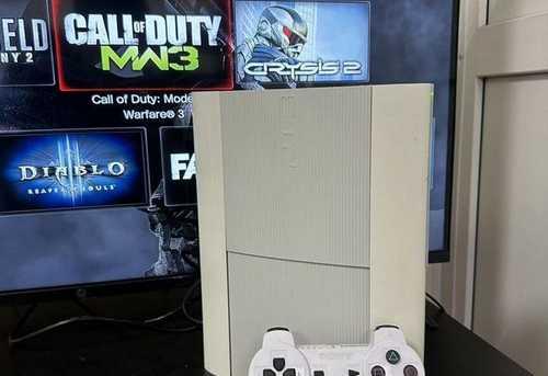 Sony PS3 500gb + 30 игр в изящном белом цвете