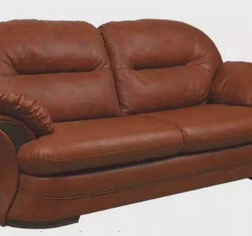 Диван Ланкастер 1 Madras bicolor Eichel кожаный