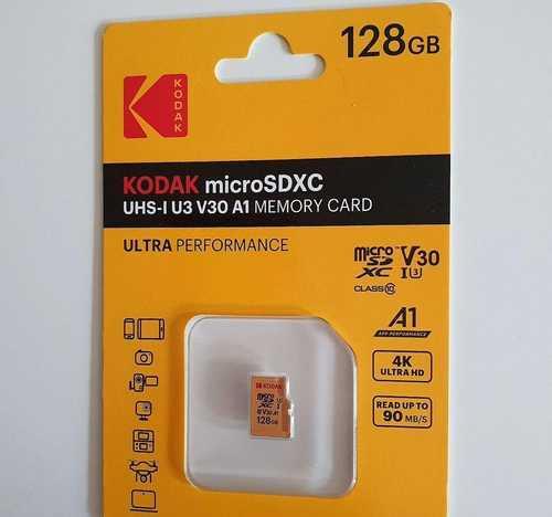 Карта памяти Kodak 4K Ultra HD 128GB