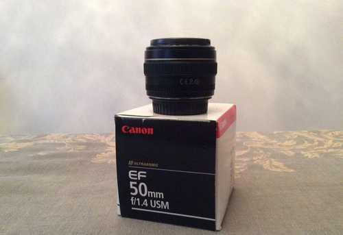 Объектив Canon EF 50 mm f/1,4 USM
