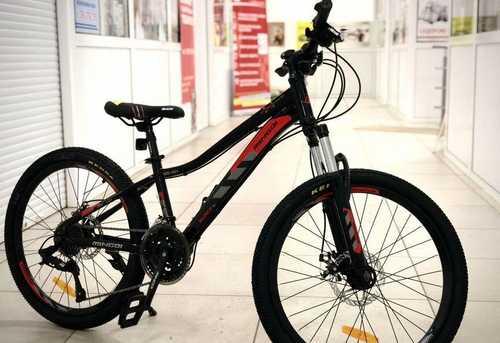 Горный подростковый велосипед Чёрный-красный
