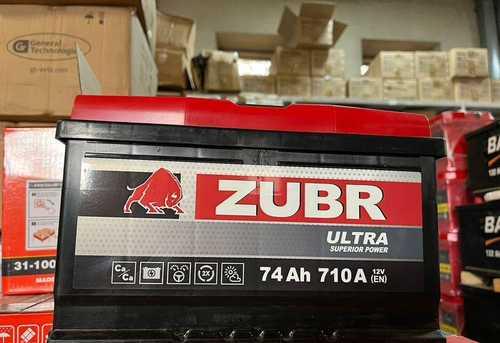 Аккумулятор 74 ач Zubr Ultra Exide Низкий Корпус