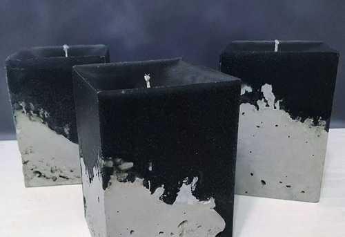 Лофт свечи с бетонным основанием