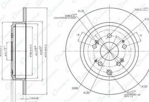 Диск тормозной Lexus Rx300 MCU35 1MZ-FE 2003-2006