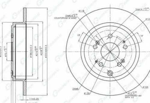 Диск тормозной Lexus Rx300 MCU35 1MZ-FE 2003-2006