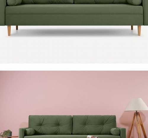 Диван Нумо Velvet Green зелёный
