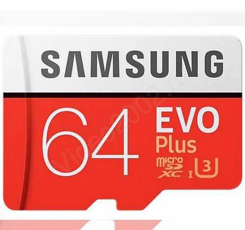 Карта памяти MicroSD Samsung EVO Plus microSD 64гб