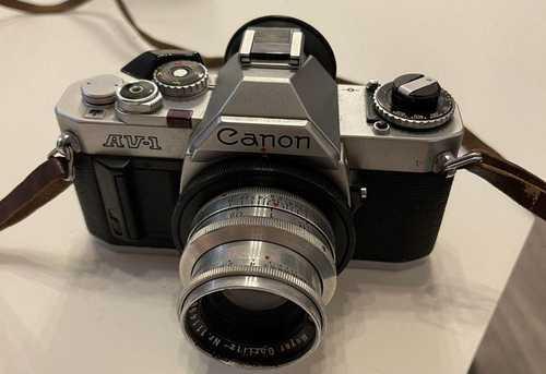 Canon av-1 + meyer gorlitz 1:1.9 / 58