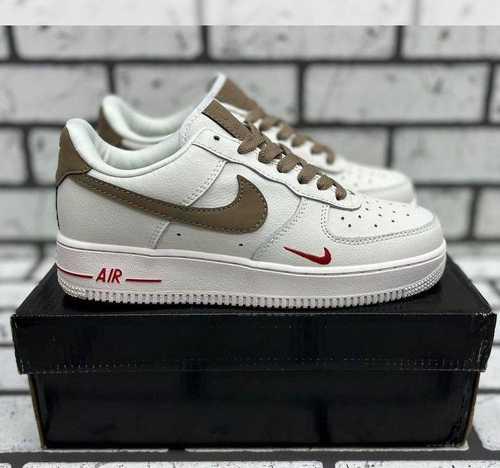 Кроссовки Nike Air Force 1 Premium White Brown