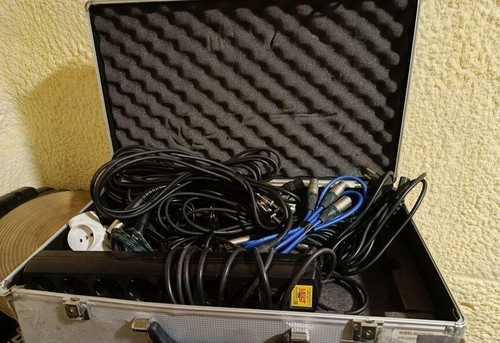 Кейс с проводами для музыкального оборудования