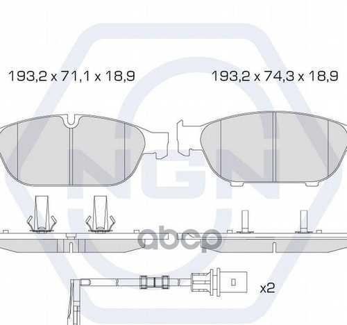 Колодки тормозные дисковые керамические перед