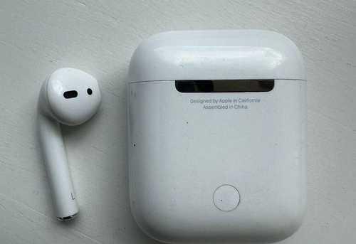 Наушник левый Apple Airpods 2 + база