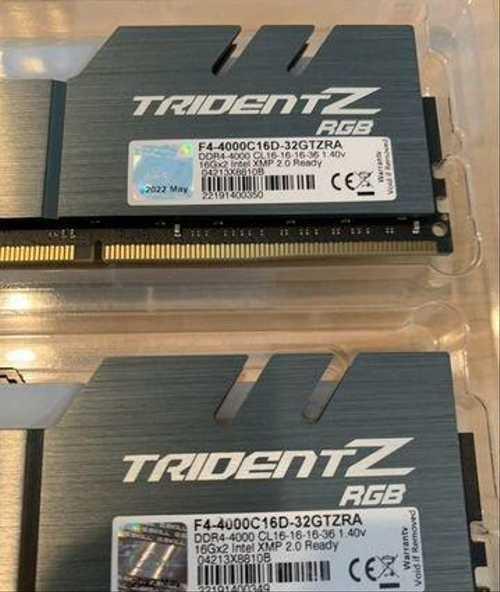 G Skill trident 32gb 4000cl16 b-die samsung RGB