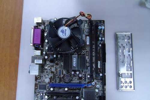 Мат. плата 775 MSI G41M-P28 DDR3 + CPU P E6600