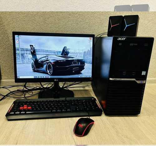 Игровой пк core i3-6100/ddr4/HDD SSD/GTX1050