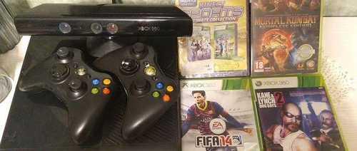 Xbox 360e +kinect с дисками