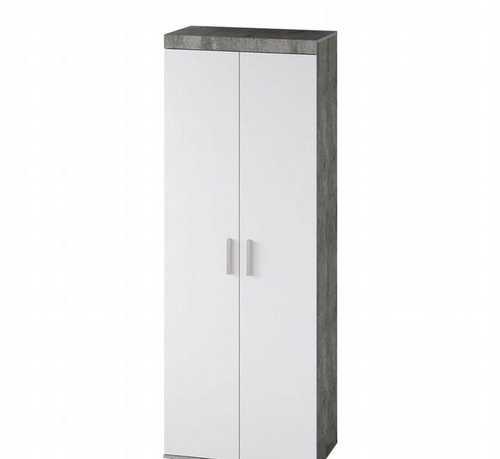 Шкаф для одежды Инстайл шк-29, бетон/белый