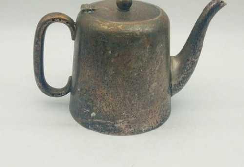 Антикварный чайник, серебрение Англия нач. XX в