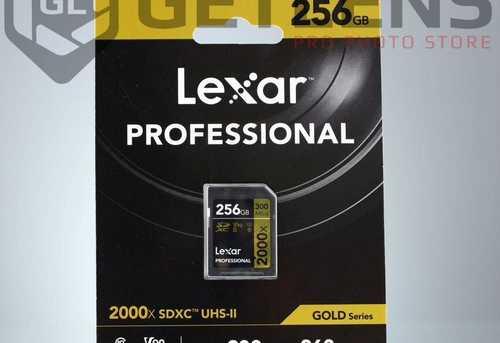 Lexar 2000x sdxc UHS-II gold (R300 W260) 256GB