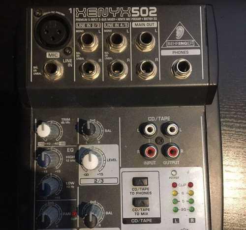 Микшерный пульт behringer xenyx 502