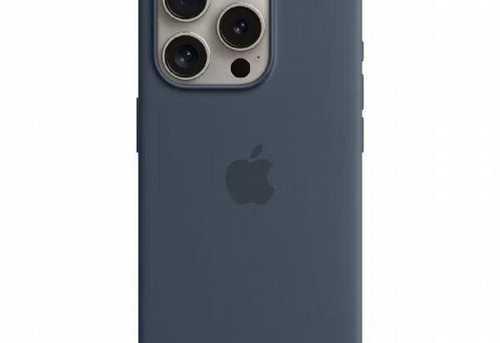 Чехол на iPhone 15 pro MagSafe blue оригинал