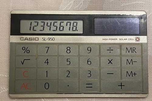 Супертонкий калькулятор casio SL-950