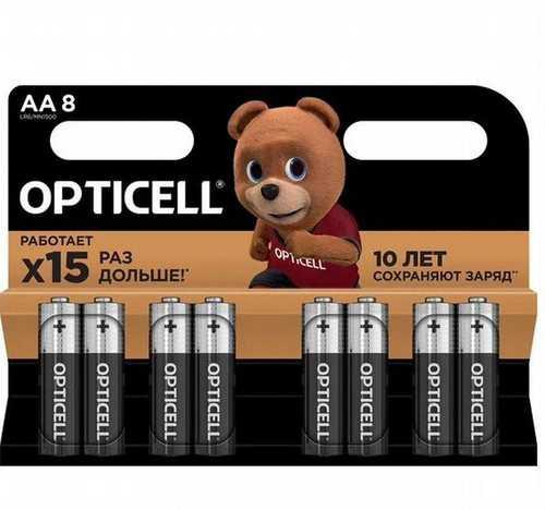 Батарейка AA LR6 Basic MN1500 1,5V алкалиновая (упаковка 8 шт) Opticell