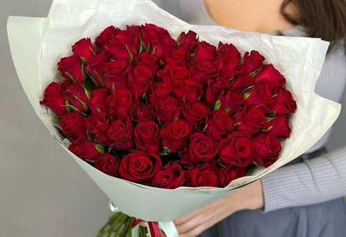 Цветы Розы красные Букет роз