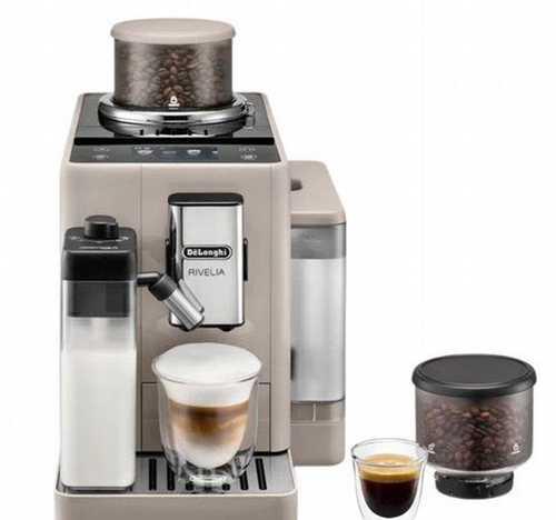 Кофемашина Delonghi Rivelia бежевая