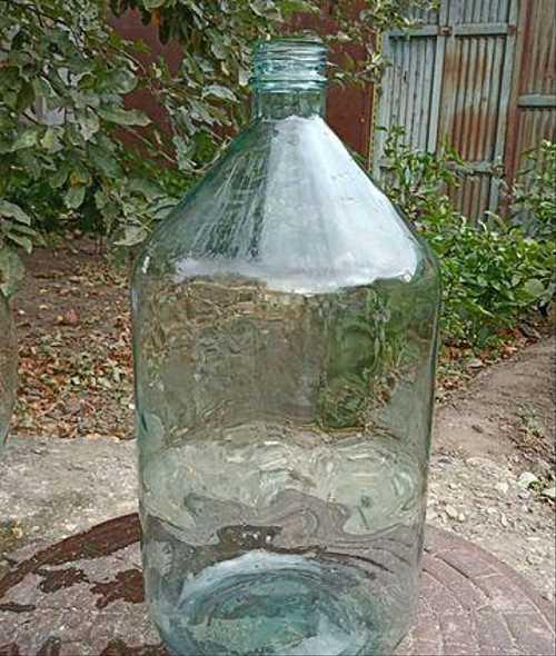 Бутылка стеклянная 10, 25 литров