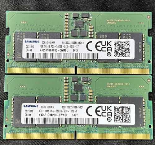 Оперативная память DDR5 sodimm 2x8 gb