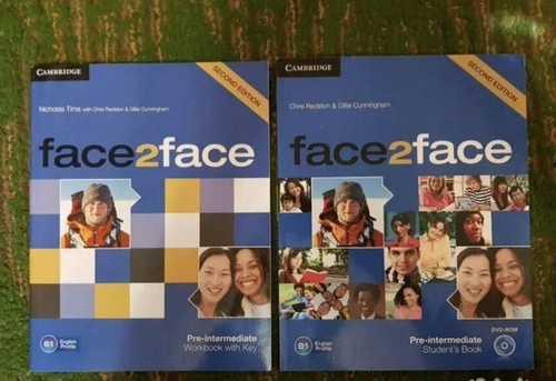 Учебник, рабочая тетрадь и диск face2face